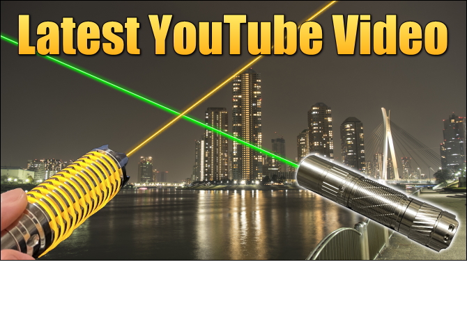これが本物のハイパワーレーザーポインターです（Powerful Laser Pointer）。至上最高出力！（ABCscience japan）